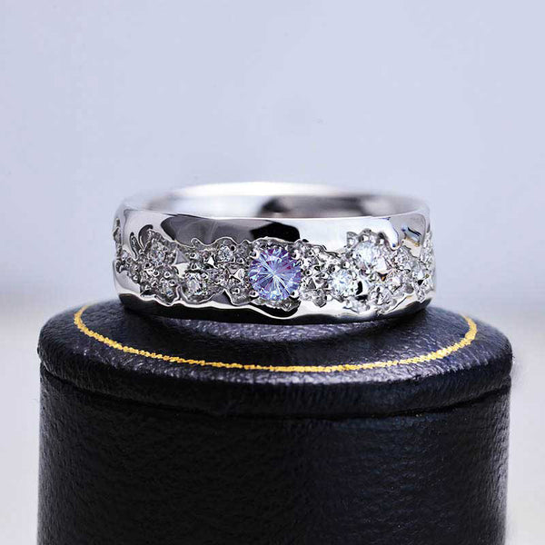 Grand Canyon Fireworks Cut Alexandrite Men's Ring - Giliarto