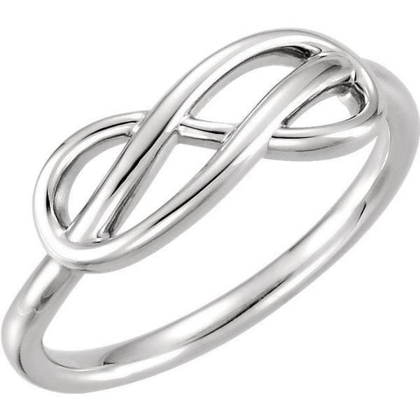 Double Infinity-Inspired Ring 14K White Gold - Giliarto