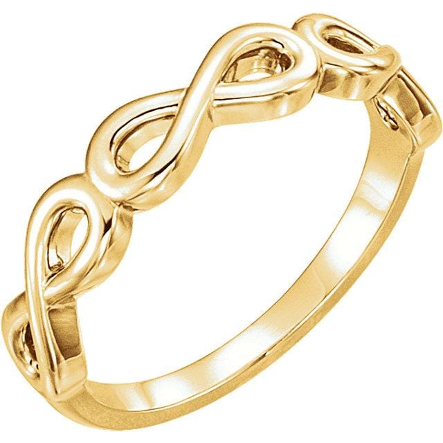 14K Gold Stackable Infinity-Inspired Ring - Giliarto
