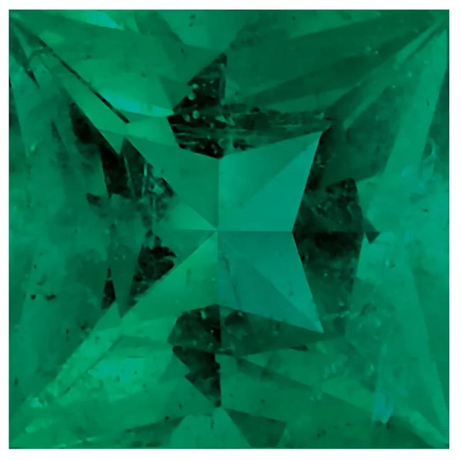 Square Princess-cut AA Emerald Gold Engagement Ring - Giliarto