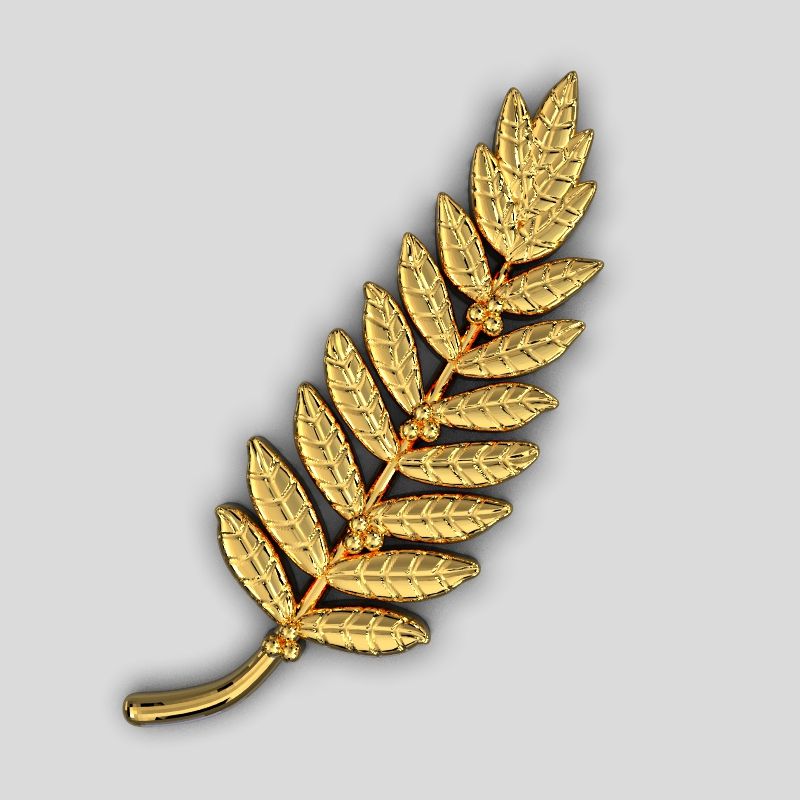 Apollo 11 Gold Olive Branch Pin - Giliarto